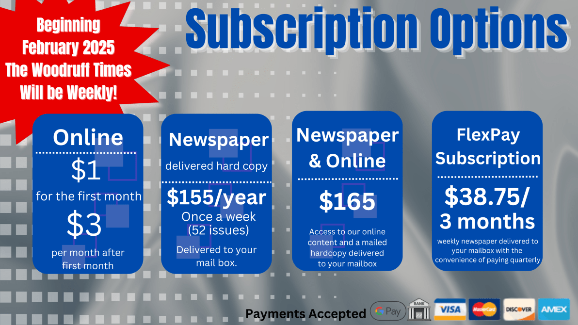 Subscribe - The Woodruff Times